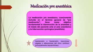 Medicacion Pre- anestesica.anestesiologia pptx | PPTX