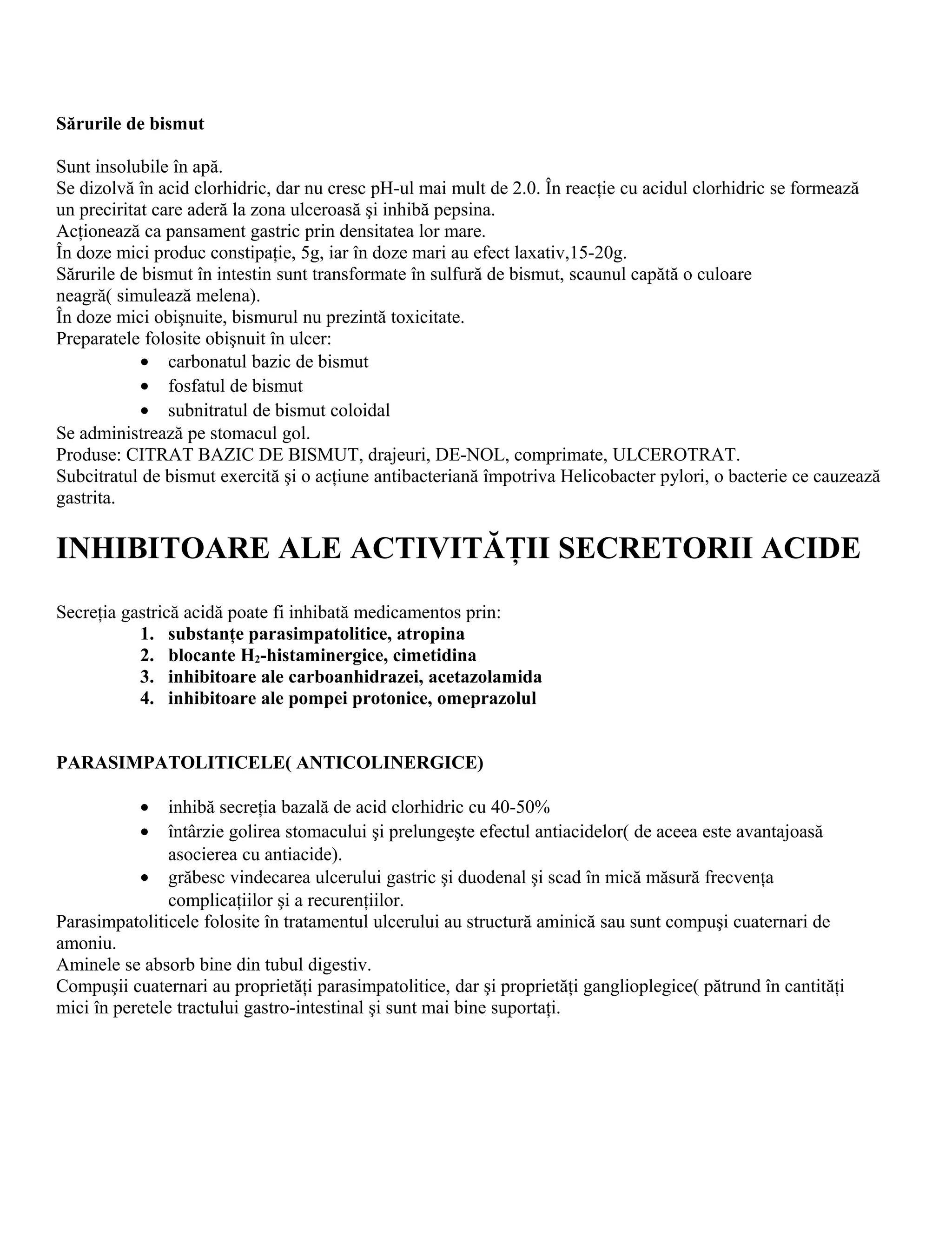 Medicaţia aparatului digestiv | DOC