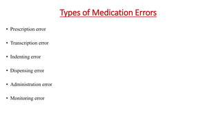 Medication error- Etiology and strategic methods to reduce the ...