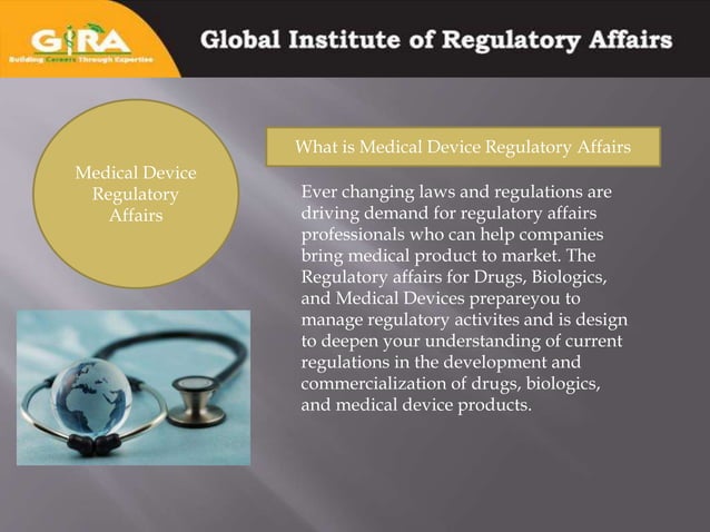 Medical Device Regulatory Affairs. | PPTX | Pharmaceutical Industry | Industries