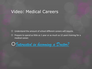 medical careers | PPTX