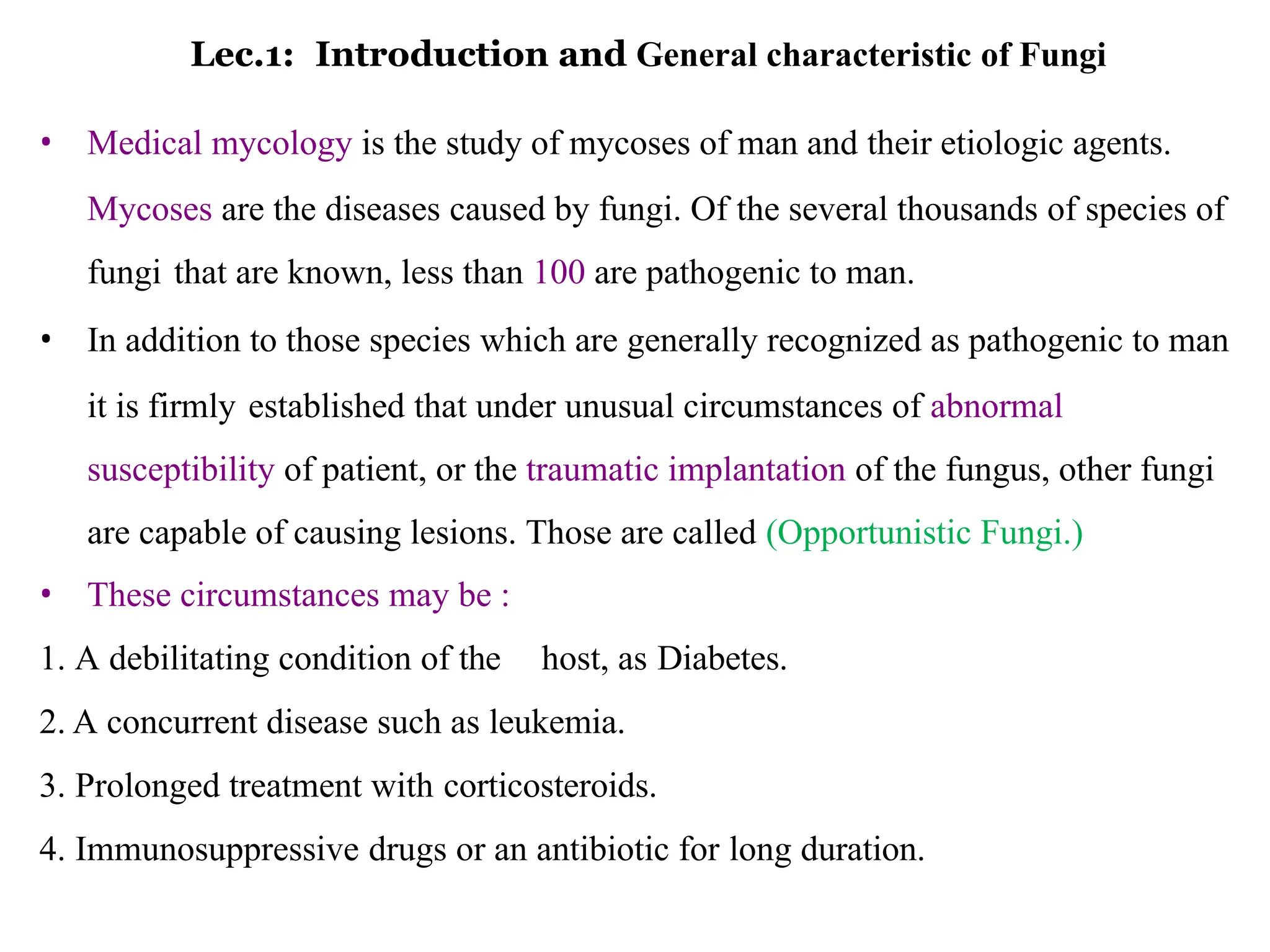Introduction to medical mycology 3rd level.docx