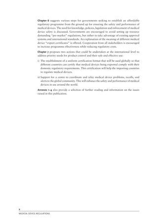 Medical Device Regulations Global Overview And Guiding Principles | PDF