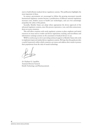Medical Device Regulations Global Overview And Guiding Principles | PDF