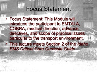 MICP - Medico-legal aspects fo CCT, IFT, and SCT | PPT