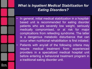 Medical Management of Severe Eating Disorders | PPT
