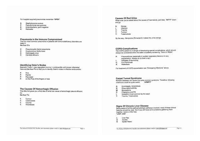 Medical-Mnemonic-Booklet.pdf jdnd | PPT