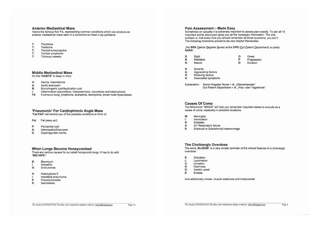 Medical-Mnemonic-Booklet.pdf jdnd | PPT