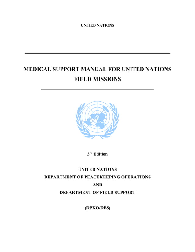 Medical-Support-Manual-for-UN-Field-Missions(1).pdf | Infectious ...