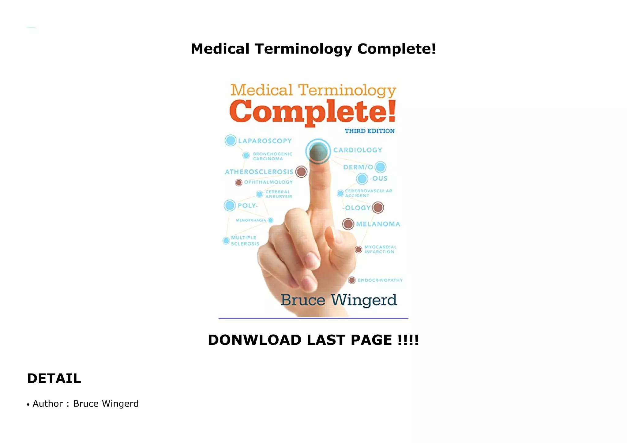 Medical Terminology Complete! | PDF