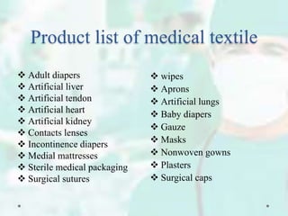 Medical textile | PPTX