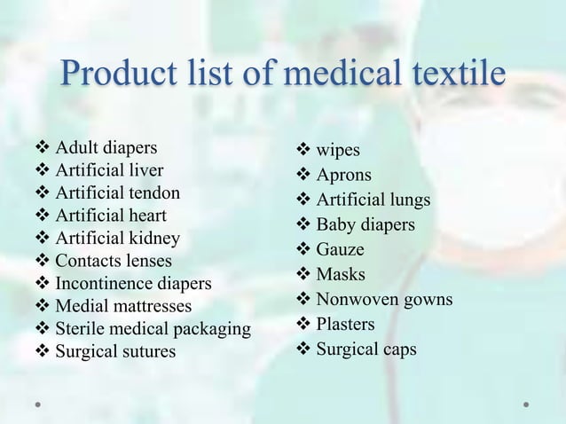 Medical textile | PPTX