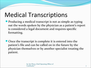 Medical transcriptions | PPT
