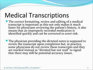 Medical transcriptions | PPT