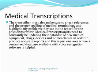 Medical transcriptions | PPT