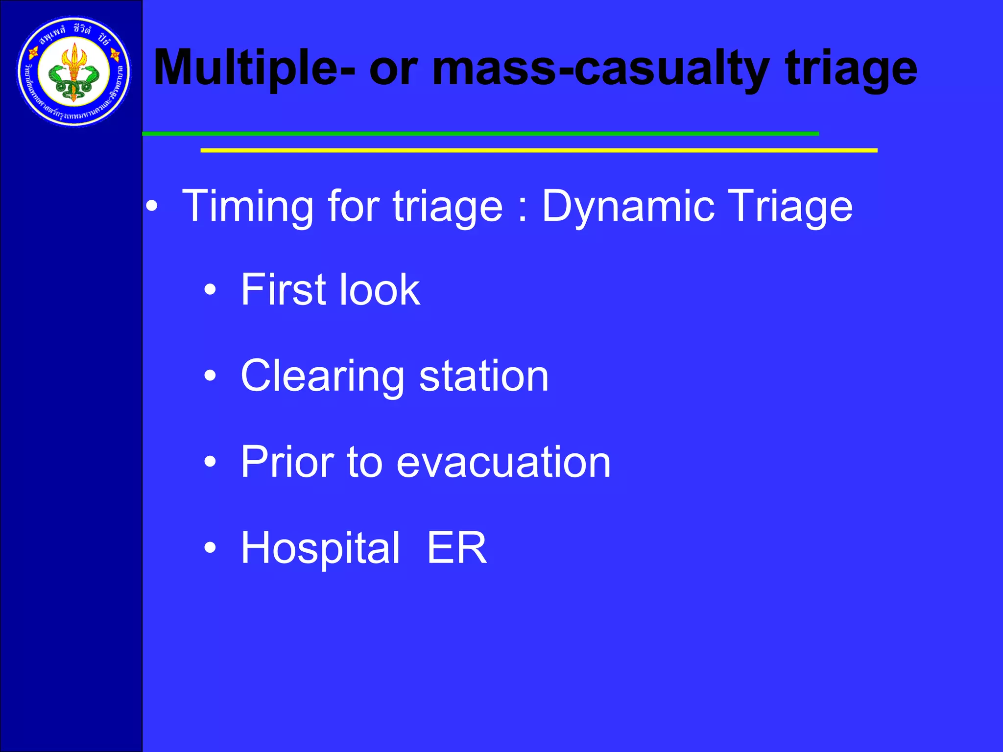 Medical Triage of Traumatic victims | PPT