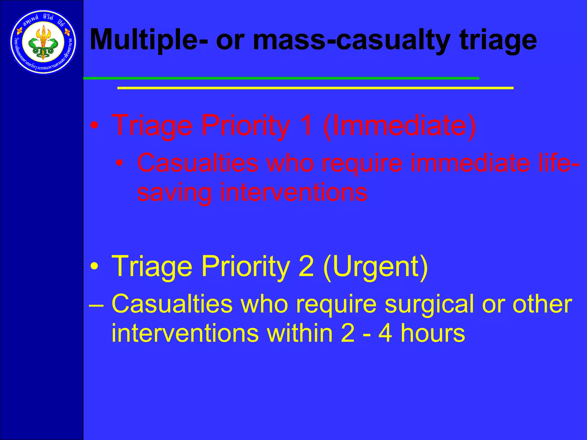Medical Triage of Traumatic victims | PPT