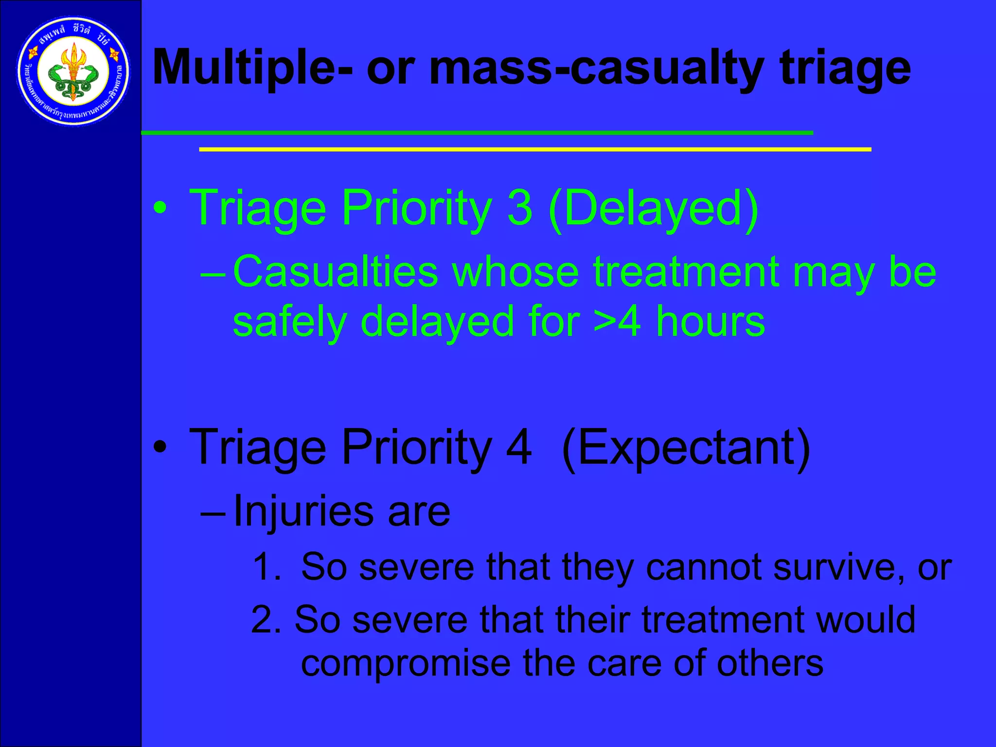 Medical Triage of Traumatic victims | PPT