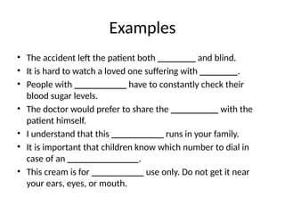 medical-vocabulary English presentations | PPTX | Death, Injury, or ...
