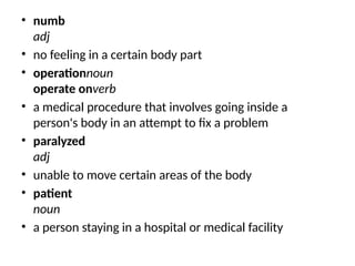 medical-vocabulary English presentations | PPTX