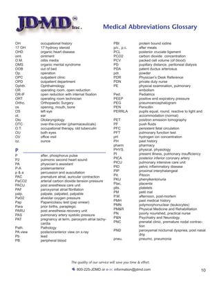 Medical abbreviations glossary | PDF