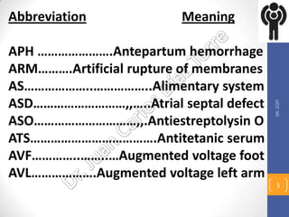 Medical abbreviations i, march 24, 13 | PPSX