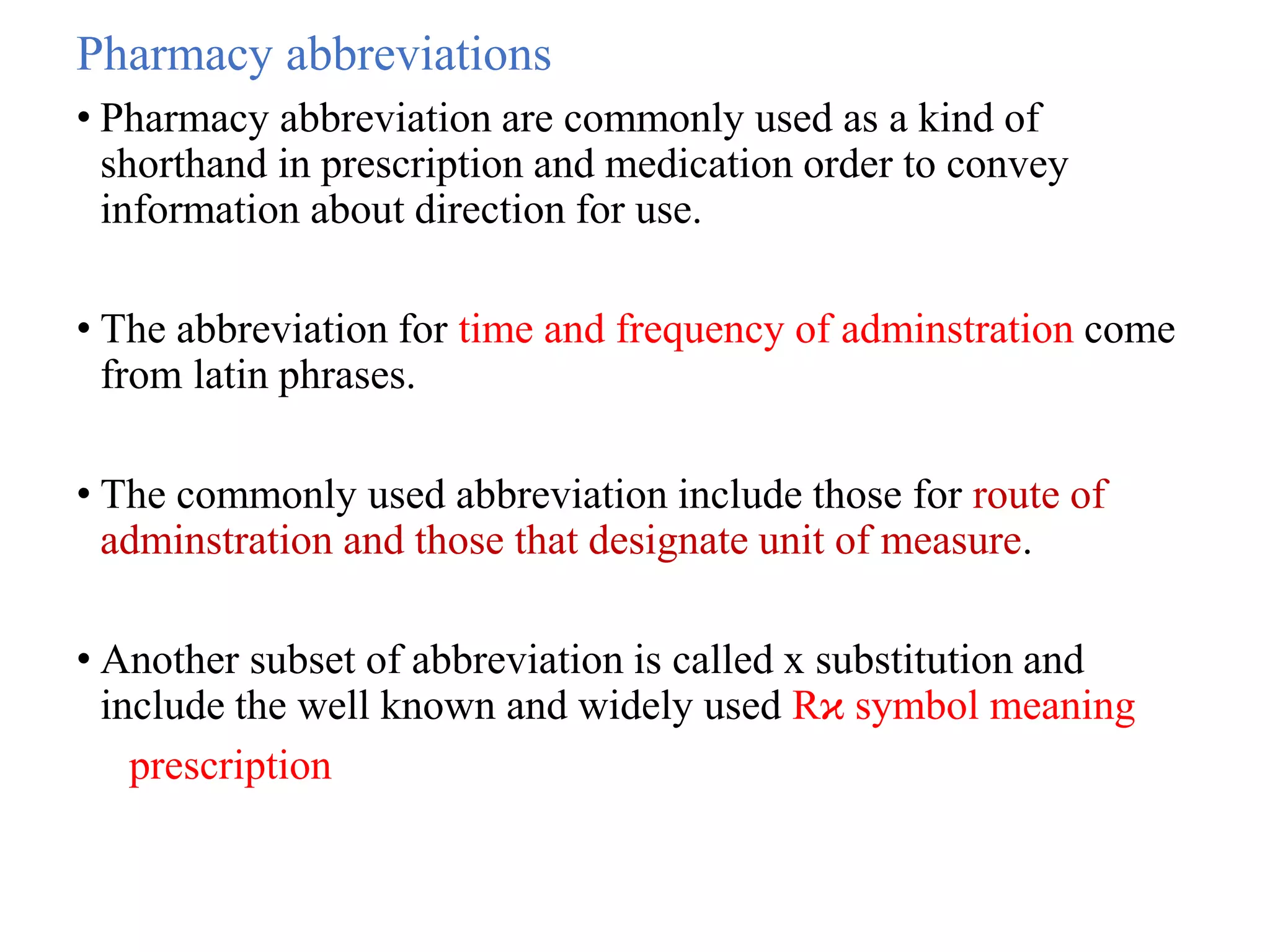 Medical abbreviation used in clinical setting | PPTX