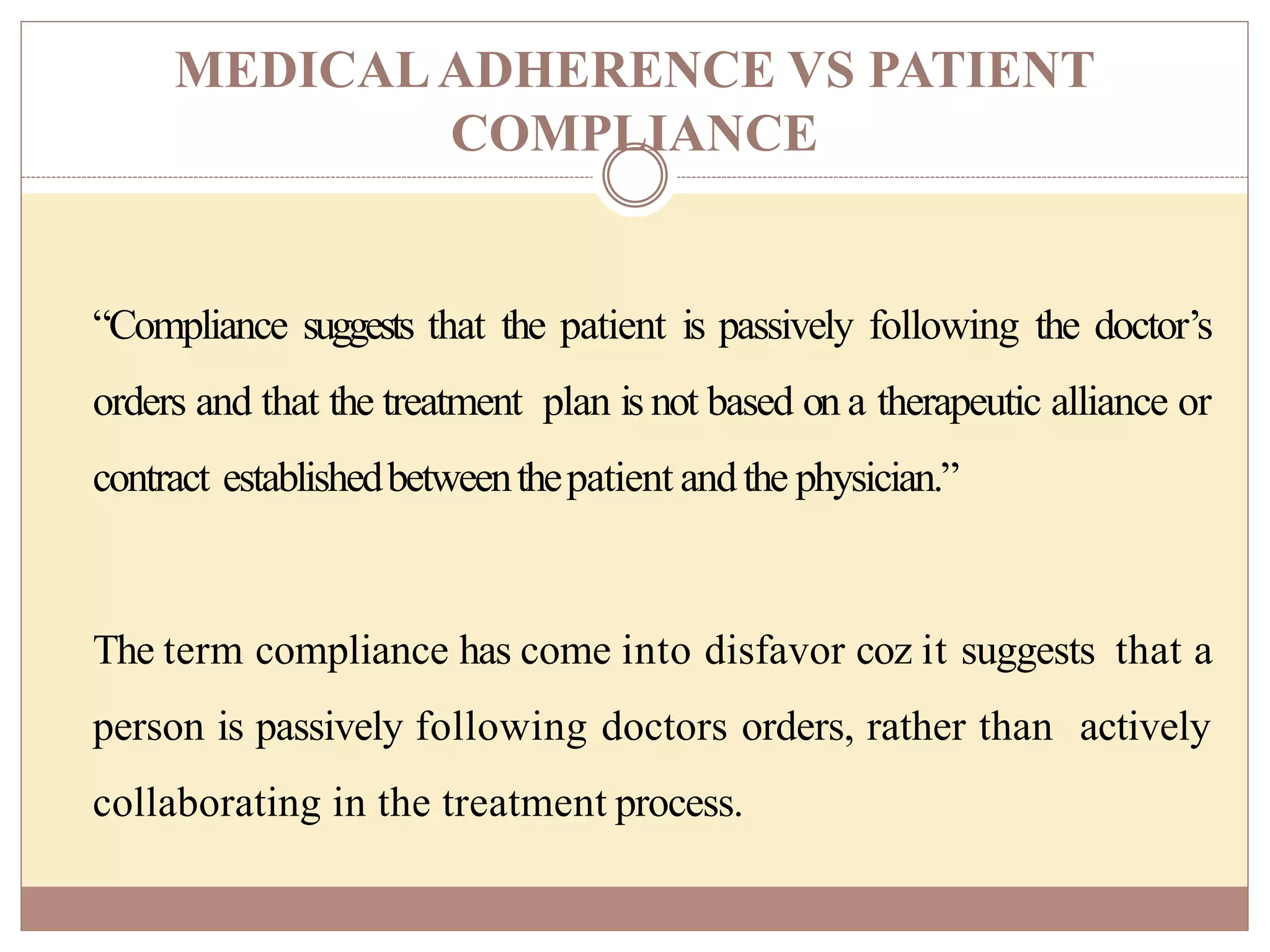 Medical adherence | PPTX