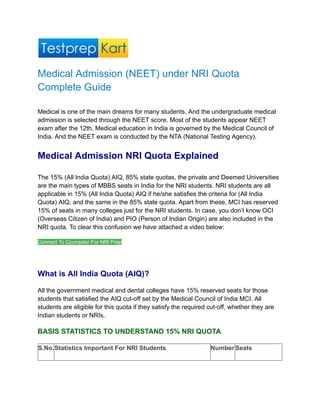 Medical Admission (NEET) under NRI Quota Complete Guide.pdf
