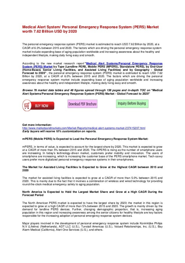 Future trends of Medical alert system personal emergency response ...