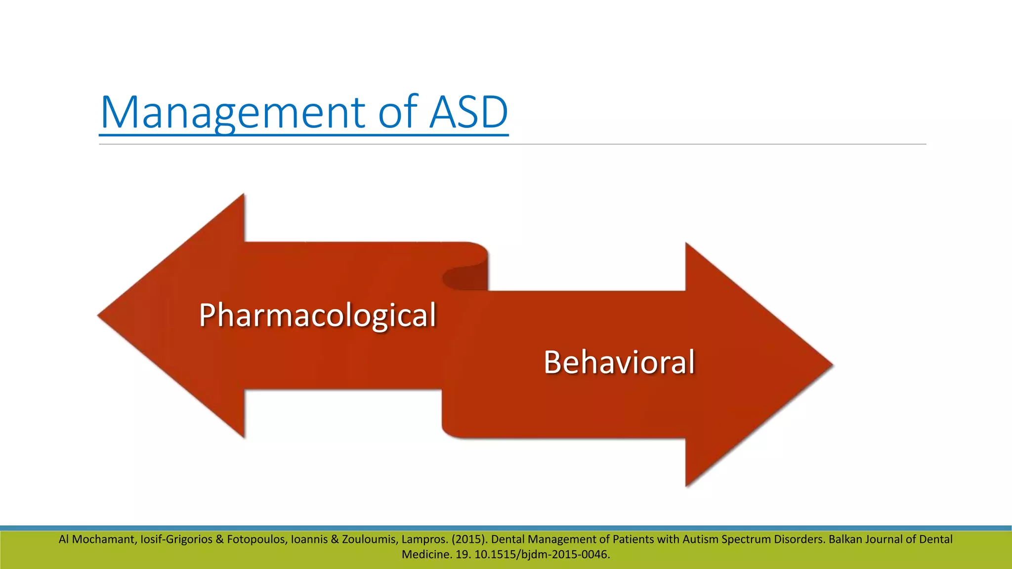 Medical ,dental manifestations and management of autism spectrum ...