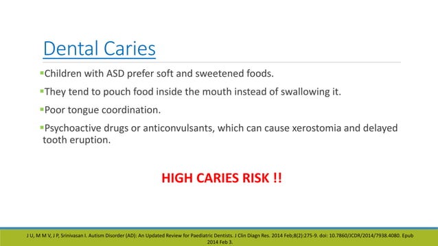 Medical ,dental manifestations and management of autism spectrum ...