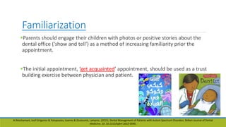 Medical ,dental manifestations and management of autism spectrum ...