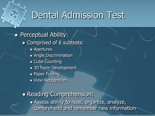 Part 1: Medical And Dental School Application Preparation Seminar | PPT