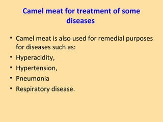 Medical and health properties of camel products | PPT