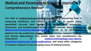 Medical and Paramedical Research journal.pptx