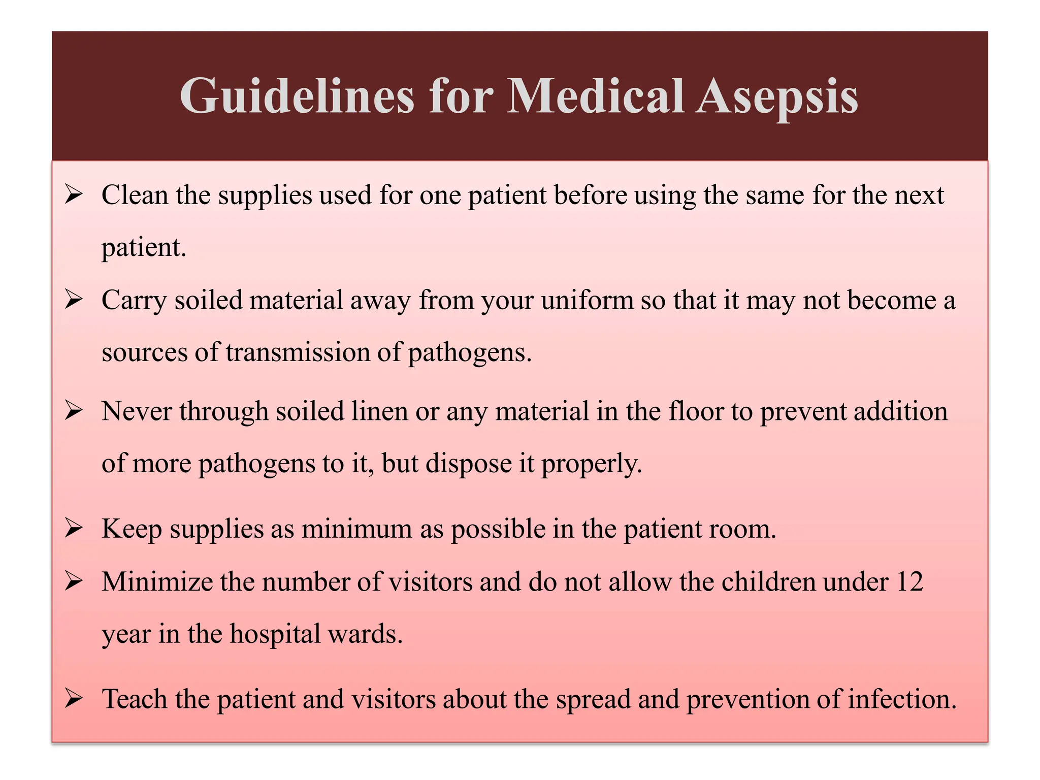 Medical and Surgical asepsis Lecture 07......pptx