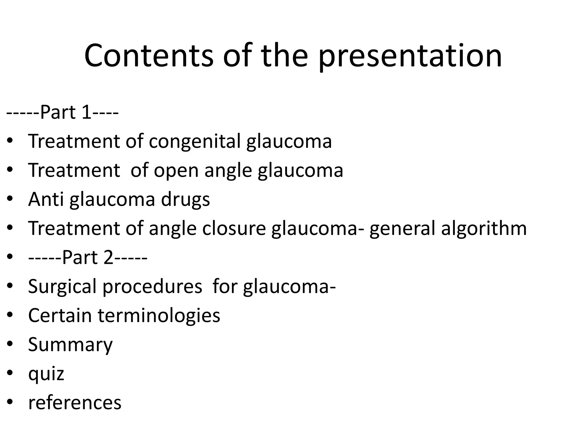 Medical and surgical treatments of glaucoma | PPTX