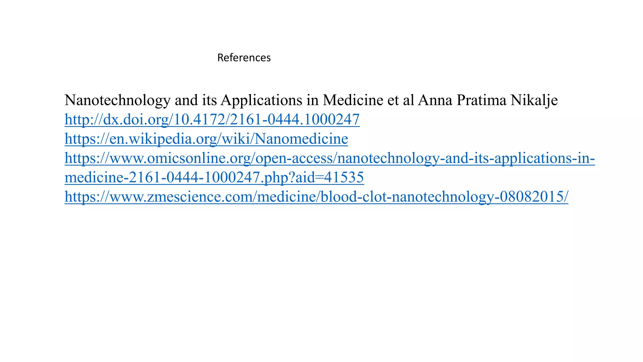 APPLICATION OF NANO-TECHNOLOGY IN MEDICAL FIELD | PPTX