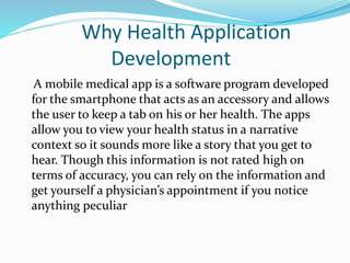 Medical application development | PPTX