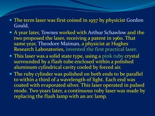 Medical applications of laser 1 | PPTX