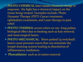 Medical applications of laser 2 | PPTX