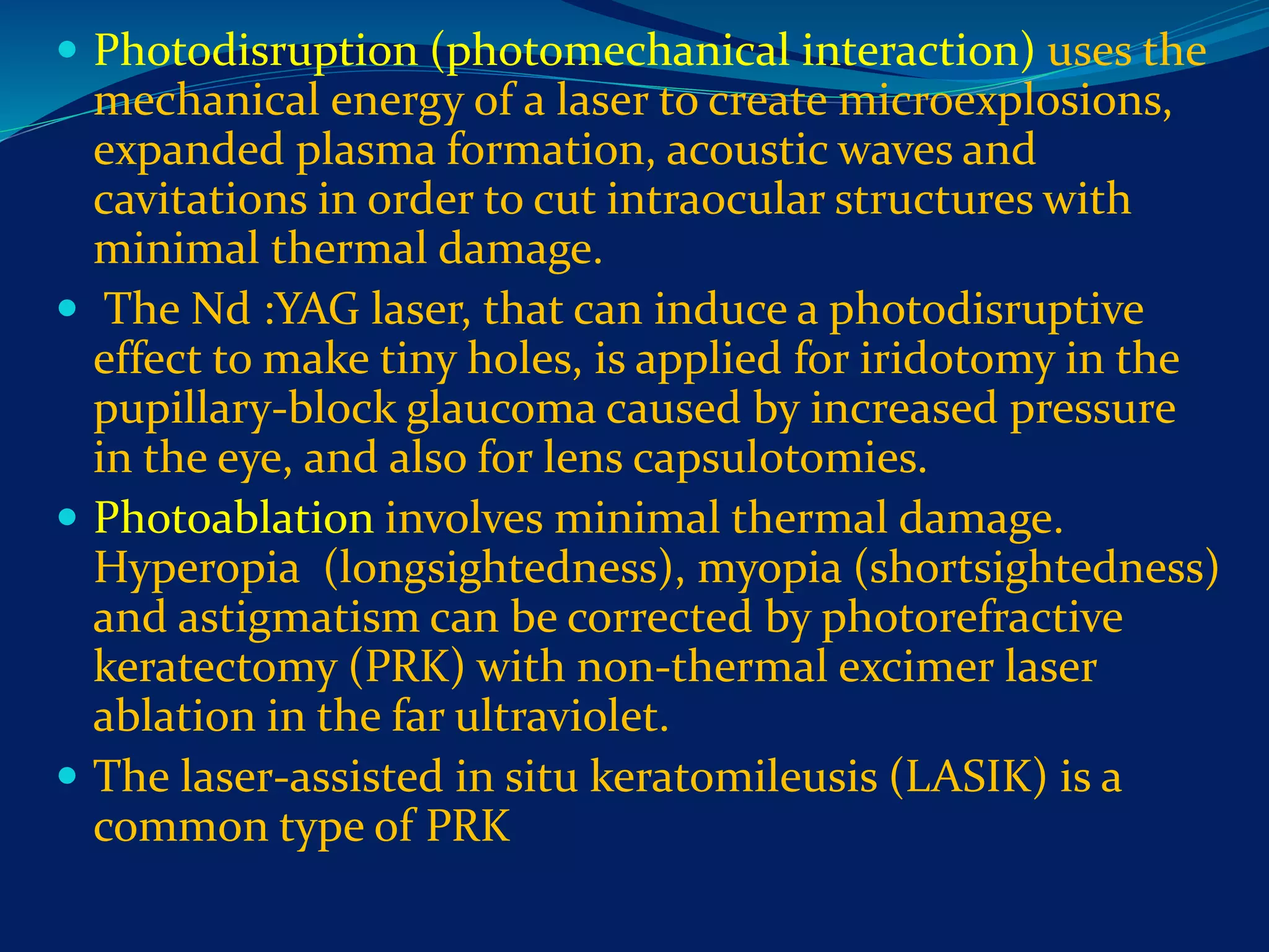 Medical applications of laser 4 | PPTX