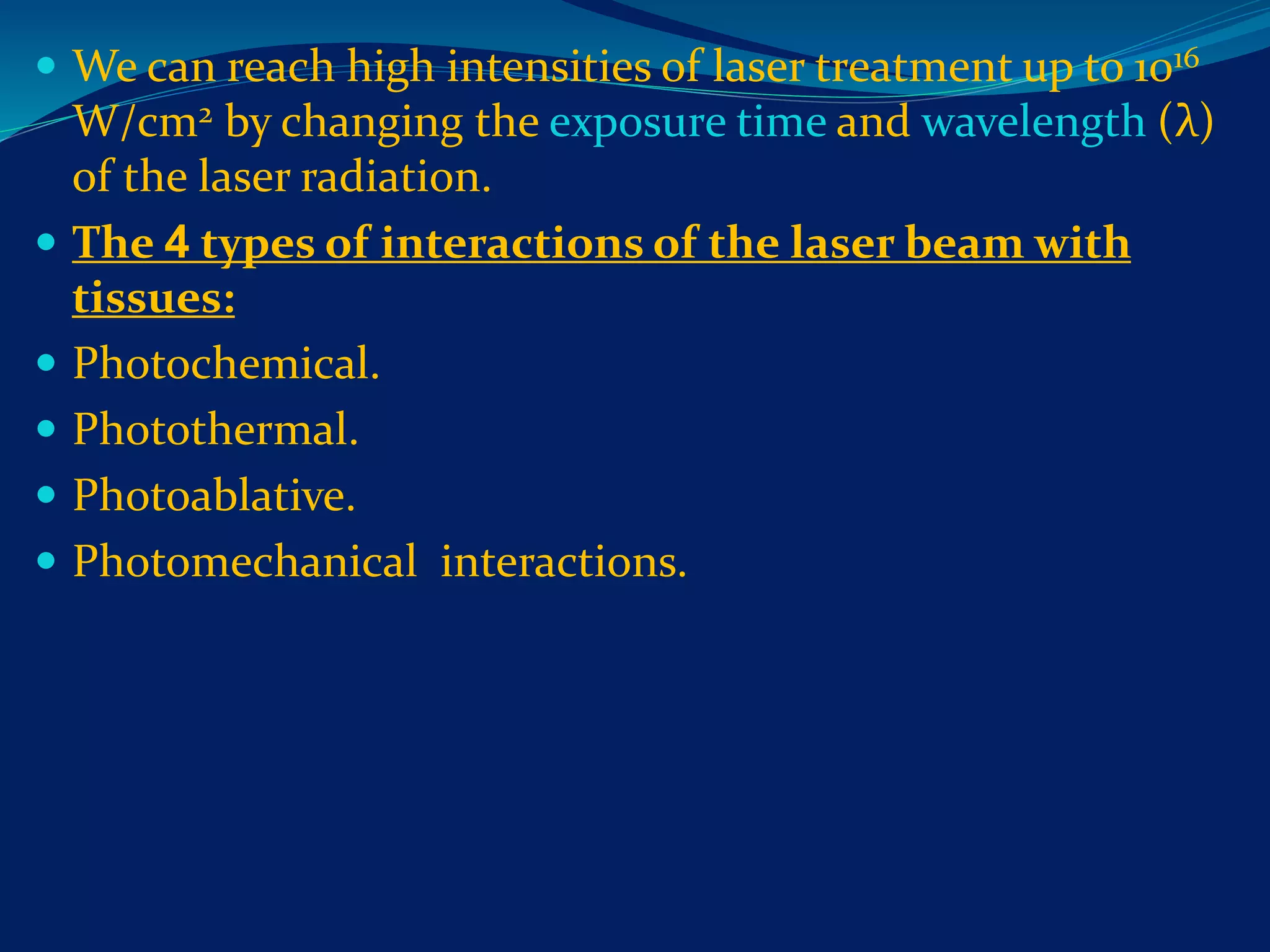 Medical applications of laser 4 | PPTX
