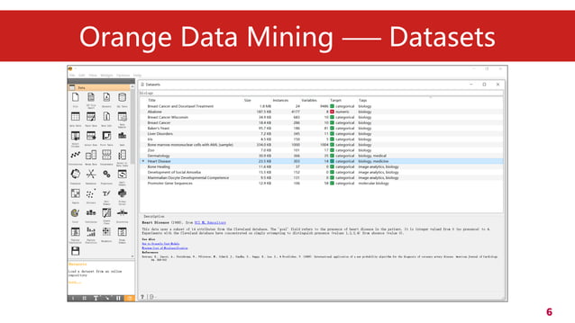 Orange Data Mining 軟體系統簡介及生醫應用支援 | PDF
