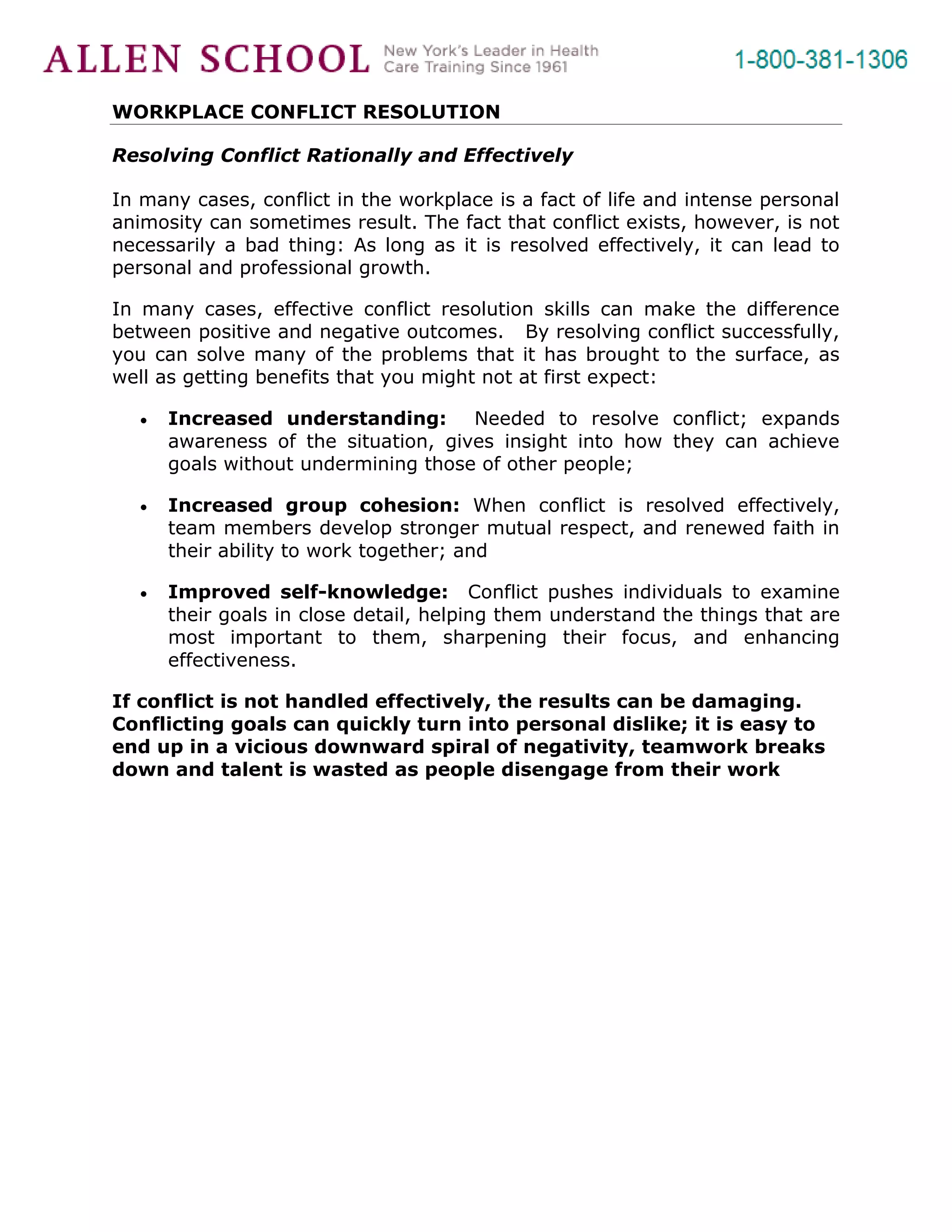 Frustrated? Avoid Arguments in the Workplace with Allen School's ...