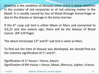 Medical astrology-Blood Cancer | PPT