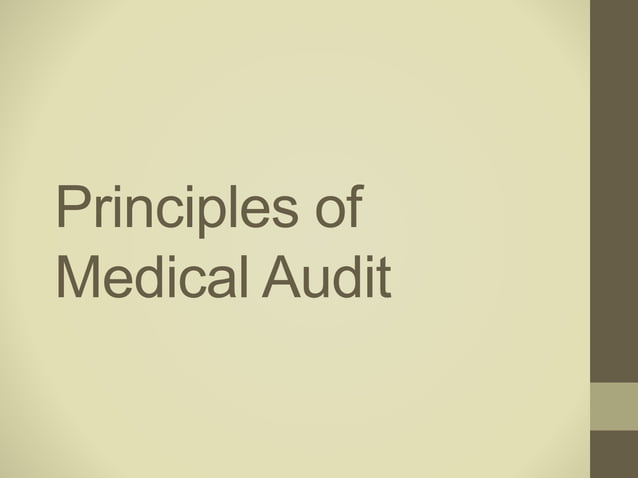 Medical audit | PPTX
