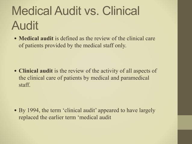 Medical audit | PPTX