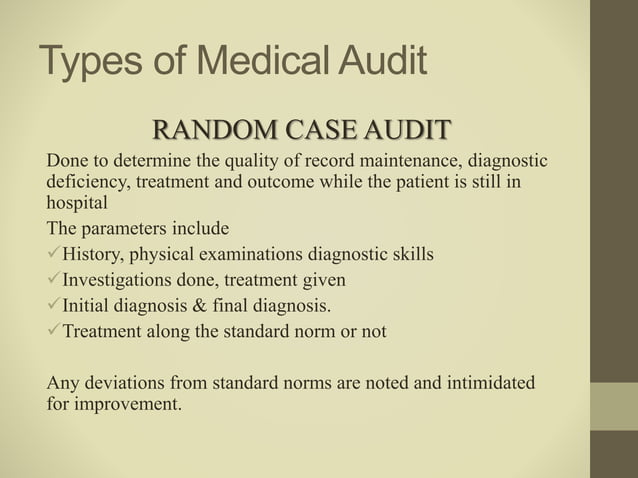 Medical audit | PPT